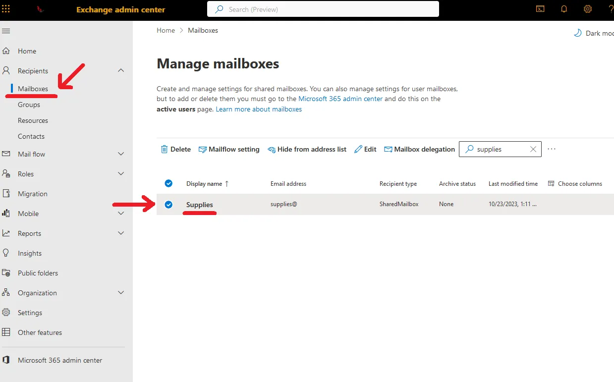 Solving "Cannot Find Mailbox in List of Users in Mailbox Delegates"